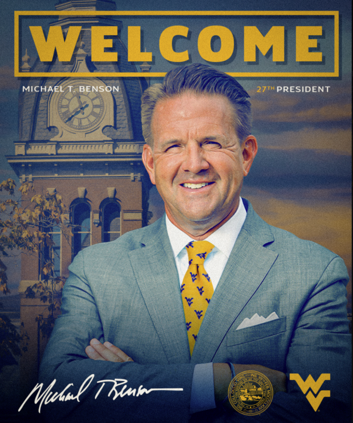 WVU Introduces 27th President, Michael T. Benson | Blue Gold Sports